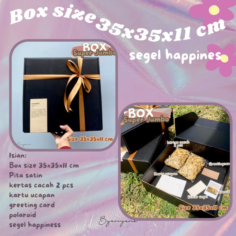 Jual HAMPERS GIFT BOX PAKET KOTAK KADO BESAR HITAM PREMIUM KARDUS SET ...