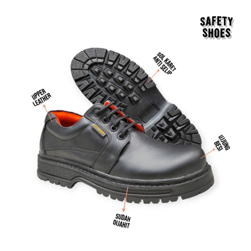 Jual SEPATU SAFETY SHOES LOW CUT KULIT ASLI UJUNG BESI KERJA KITCHEN ...