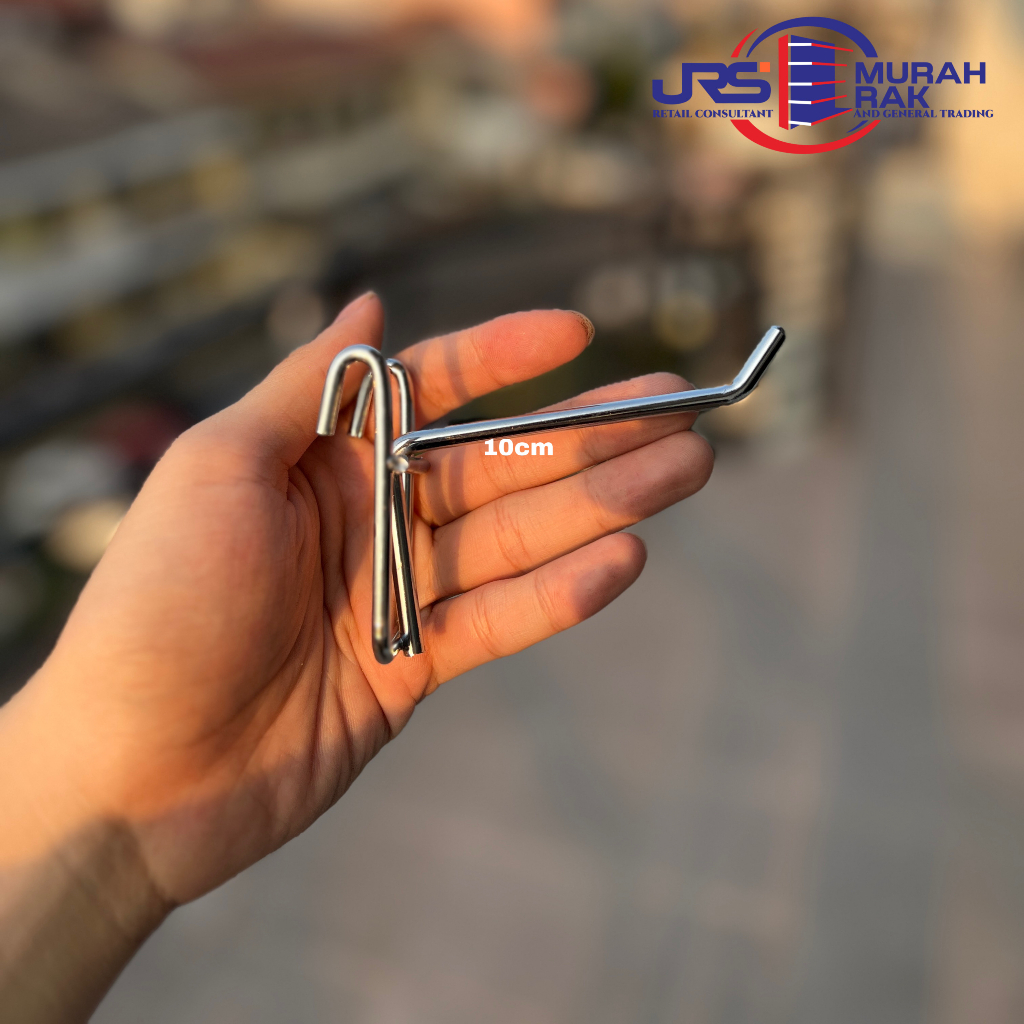 Jual Single Ram Chrome 10cm / Gantungan besi 10cm / Gantungan display ...