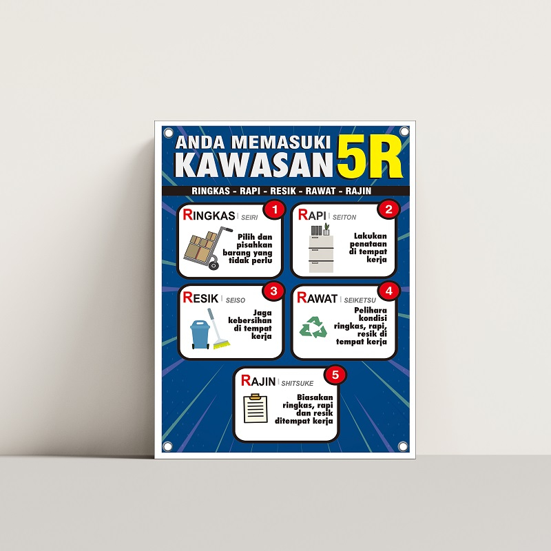 Jual SPANDUK BANNER A0 120CMX80CM SAFETY K3 KAWASAN 5R | Shopee Indonesia