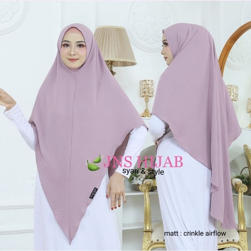 Jual khimar nayla non ped/hijab syari crinkle jumbo/jilbab syari LV ...
