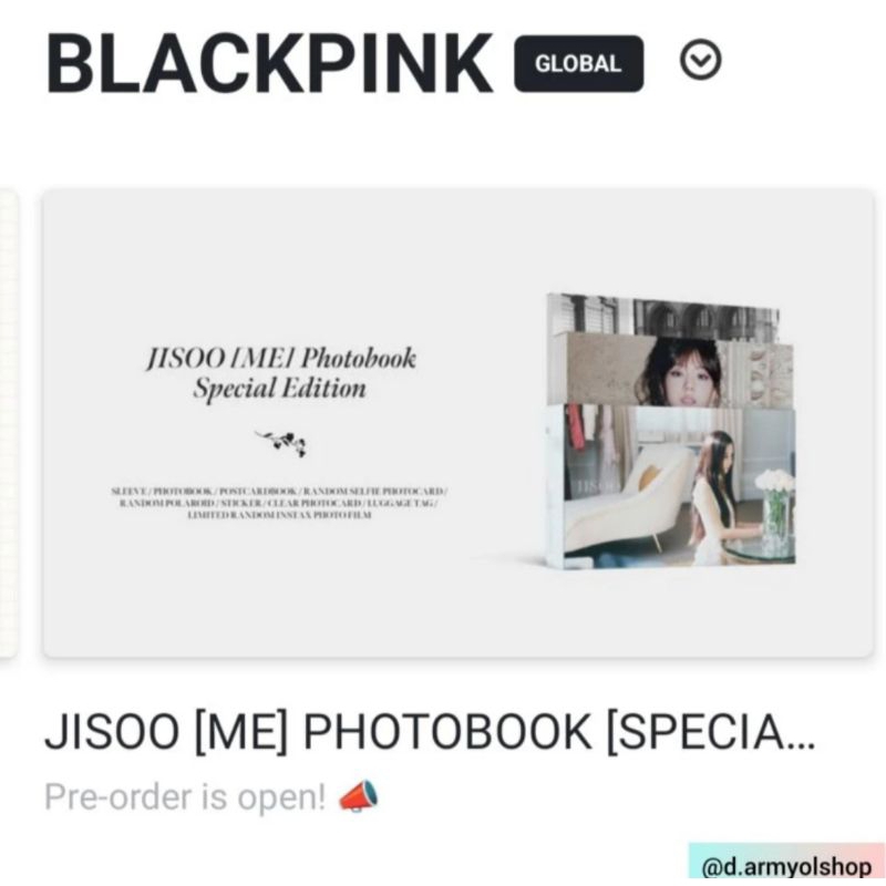 Jual OFFICIAL BLACKPINK JISOO ME PHOTOBOOK SPECIAL EDITION WEVERSE ...