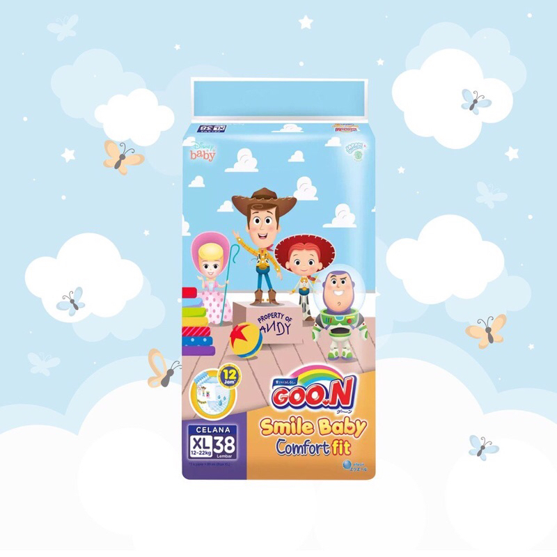 Jual GOON x Toy Story SMILE BABY COMFORT FIT PANTS Uk.XL 38pcs | Shopee Indonesia