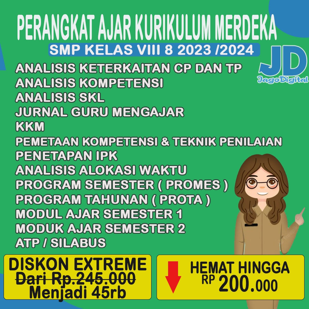 Jual PERANGKAT PEMBELAJARAN KURIKULUM MERDEKA LENGKAP SMP / MTS KELAS 7,8, DAN 9 TERBARU ...