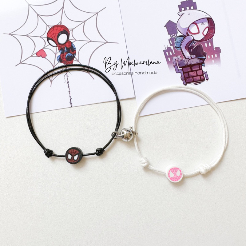 Jual Gelang Couple Spiderman Miles Morales & Gwen Stacy | Spiderman ...