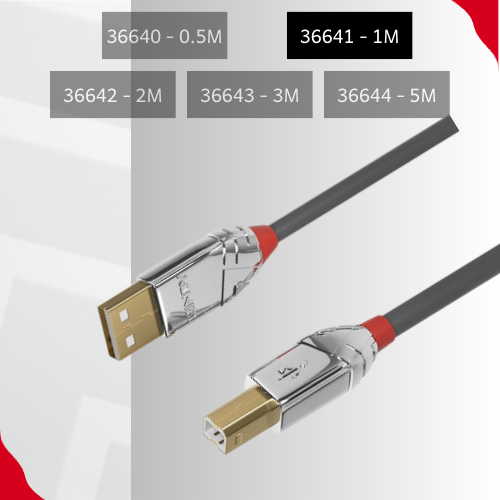 Jual Kabel Printer Soundcard LINDY 0.5M 1M 2M 3M 5M Kabel Data USB 2.0 ...