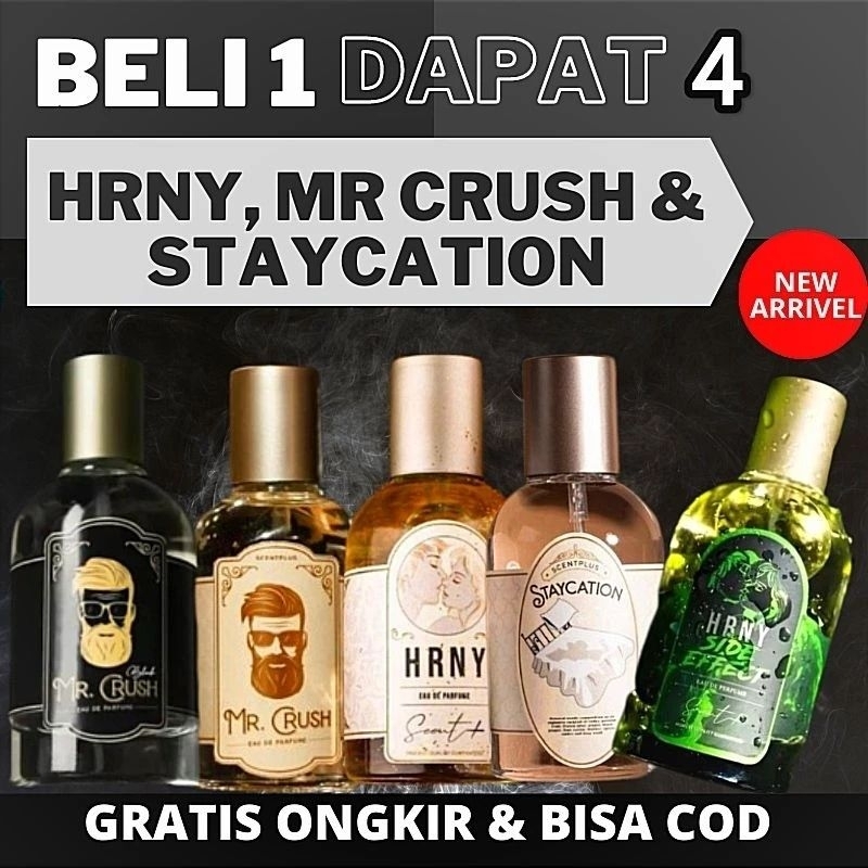 Jual BELI 1 DAPAT 4 PARFUM HRNY - MR CRUSH - STAYCATION - HRNY SIDE ...