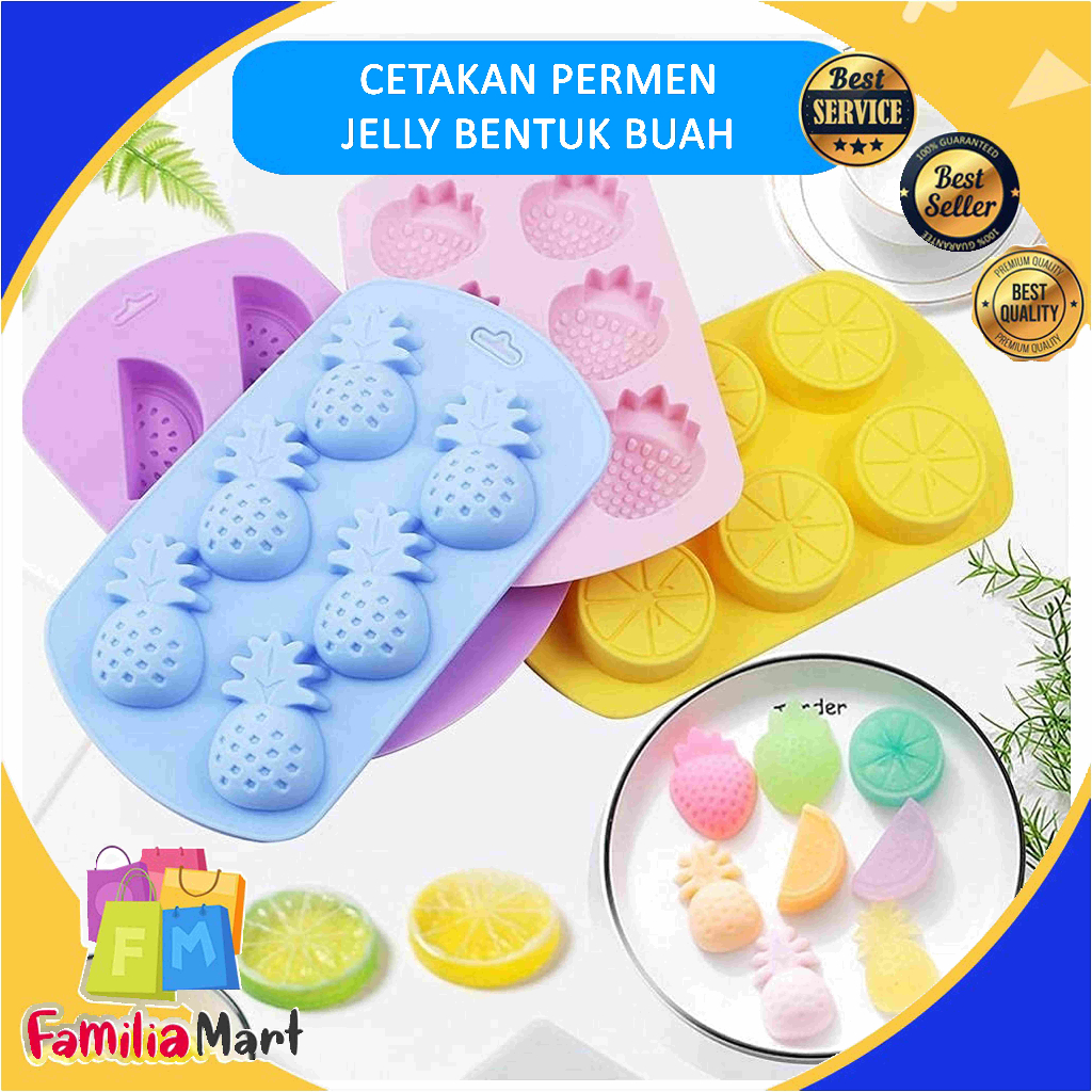 Jual CETAKAN PERMEN KUE JELLY COKLAT PUDDING BERBENTUK BUAH DENGAN ...