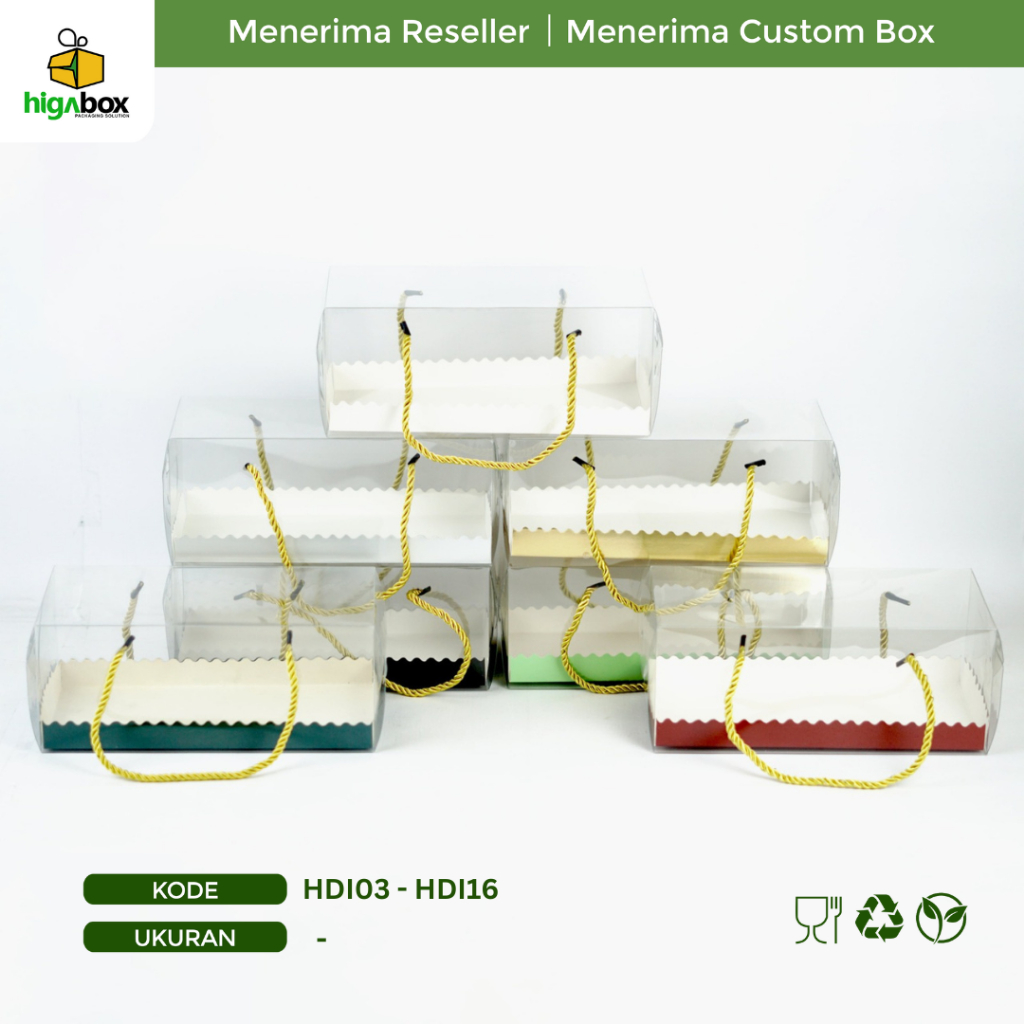 Jual Kotak Mika Tali / Box Mika Transparan / Box Mika Tali / Box kue ...