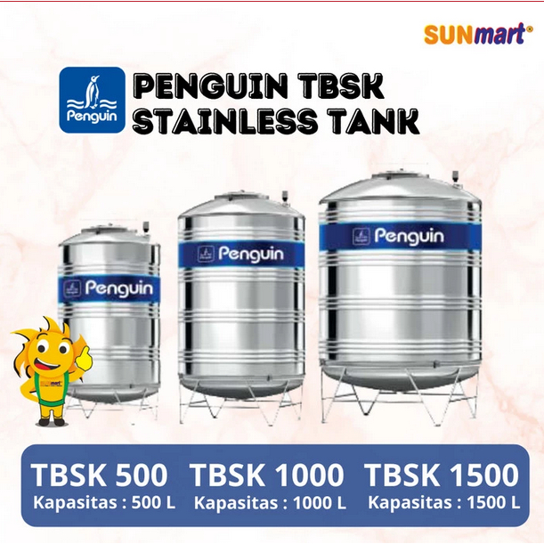 Jual TANGKI AIR / TANDON AIR PENGUIN STAINLESS STEEL TANK | Shopee ...