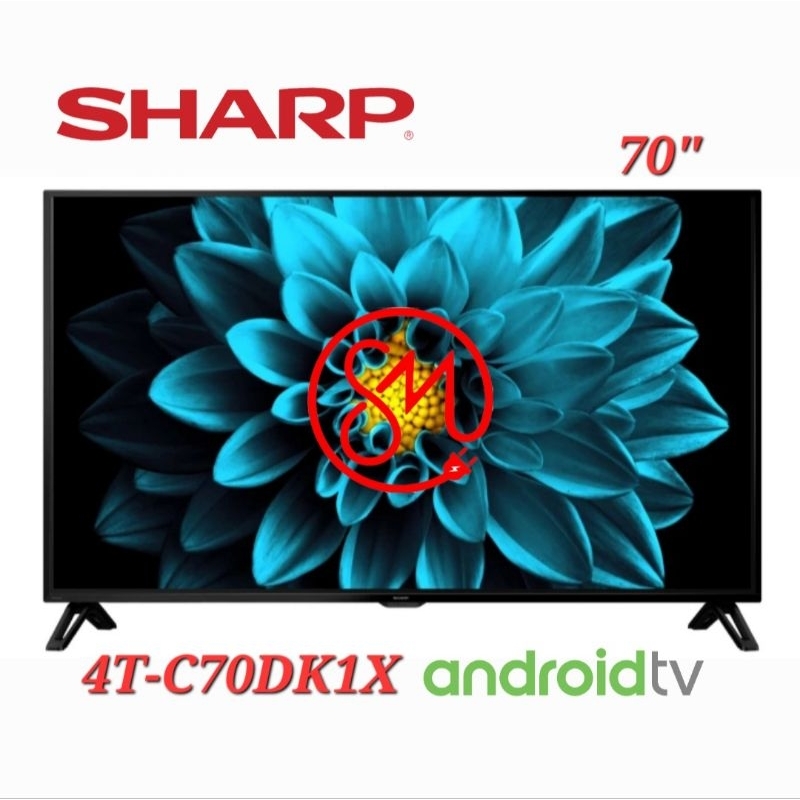 Jual LED TV Sharp 70 inch 4T-C70DK1X Android Smart 4K UHD Digital ...