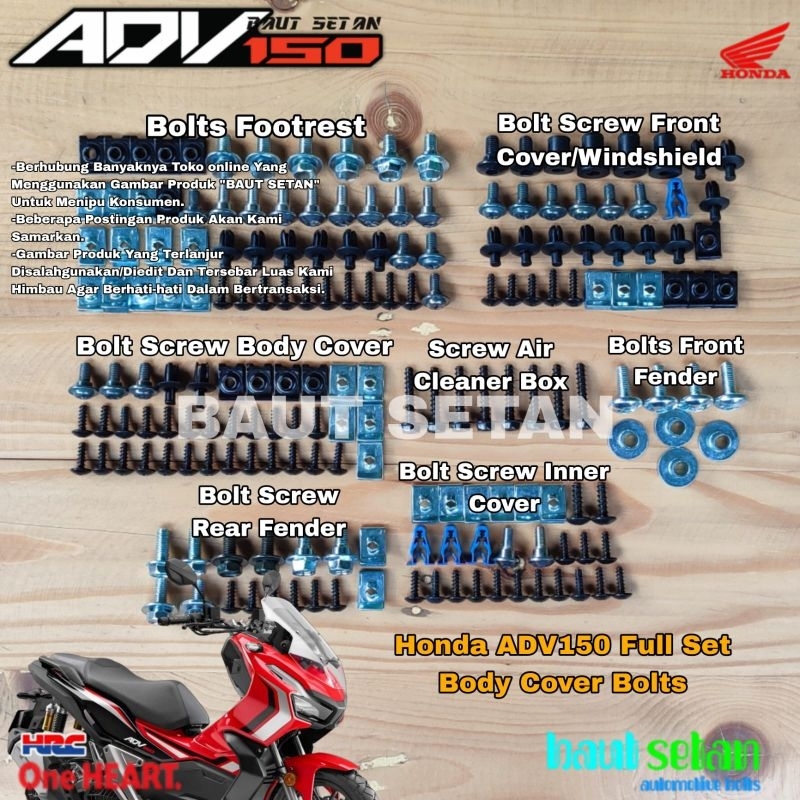 Jual baut full body Honda ADV/baut set full body ADV 150 | Shopee Indonesia