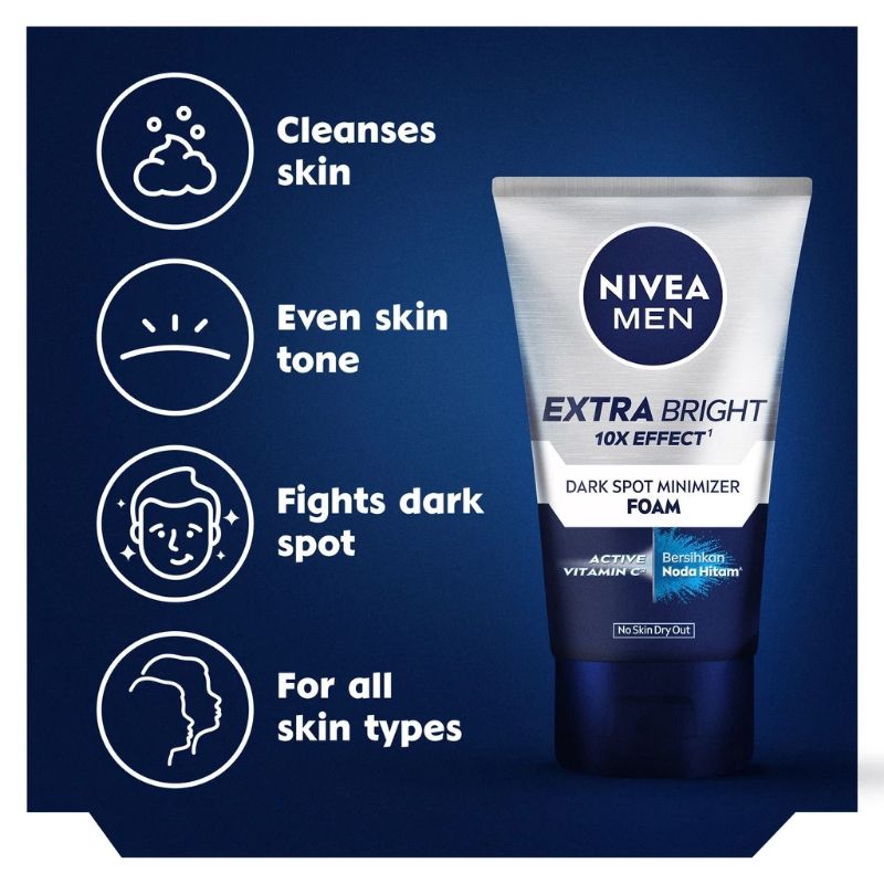 Jual nivea men personal care extra bright 100ml | Shopee Indonesia
