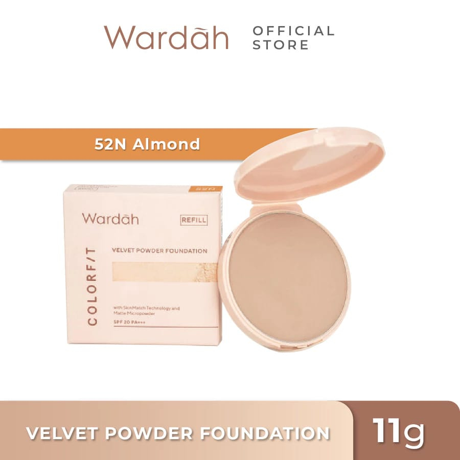 Jual Wardah Colorfit Velvet Powder Foundation Refill - Bedak Padat ...