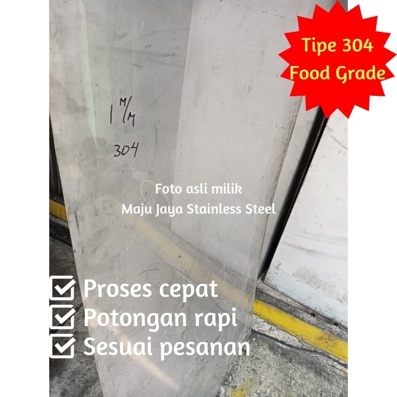 Jual Plat Stainless 1mm SUS 304 | Bisa Custom Berbagai Ukuran ...