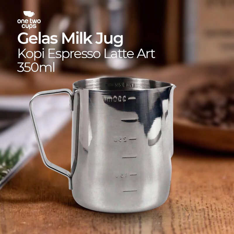 Jual One Two Cups Gelas Milk Kopi Espreso Latte Stainless Steel 350ml | Shopee Indonesia