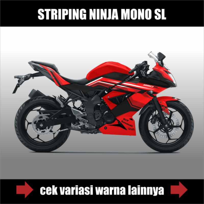 Jual STRIPING MOTOR NINJA MONO SL / semifull body variasi ninja mono ...