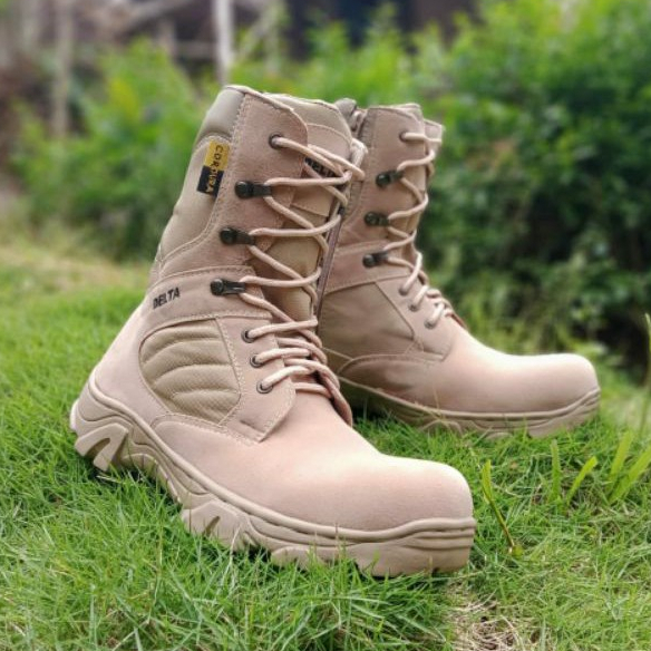 Jual Sepatu Delta Safety Ujung Besi Sepatu PDL Tactical Terlaris Cream ...