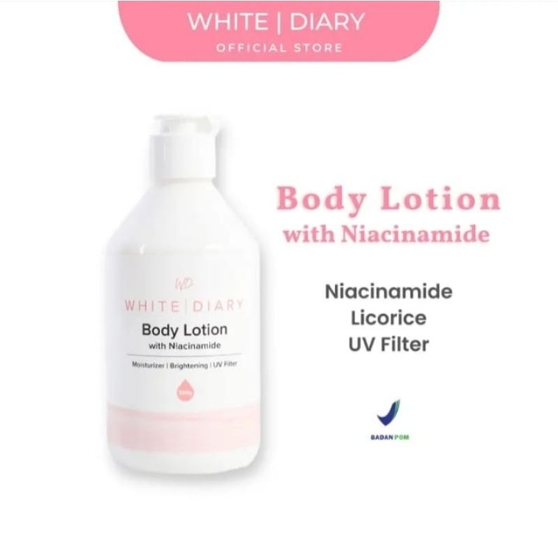 Jual WHITE DIARY body lotion with niacinamide | Shopee Indonesia