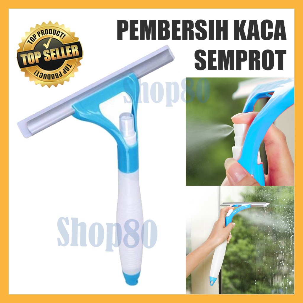 Jual Alat Pembersih Kaca Jendela Spray Wiper Karet Semprotan Window 2in1 | Shopee Indonesia