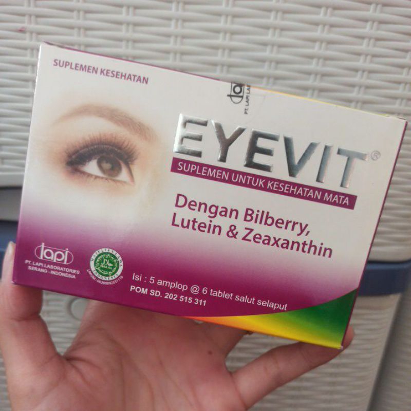 Jual Eyevit strip 6 tablet Box 30 tablet vitamin mata anak dan dewasa ...