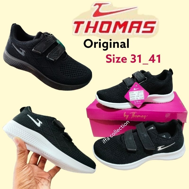 Jual sepatu sekolah velcro THOMAS terbaru Redy full | Shopee Indonesia