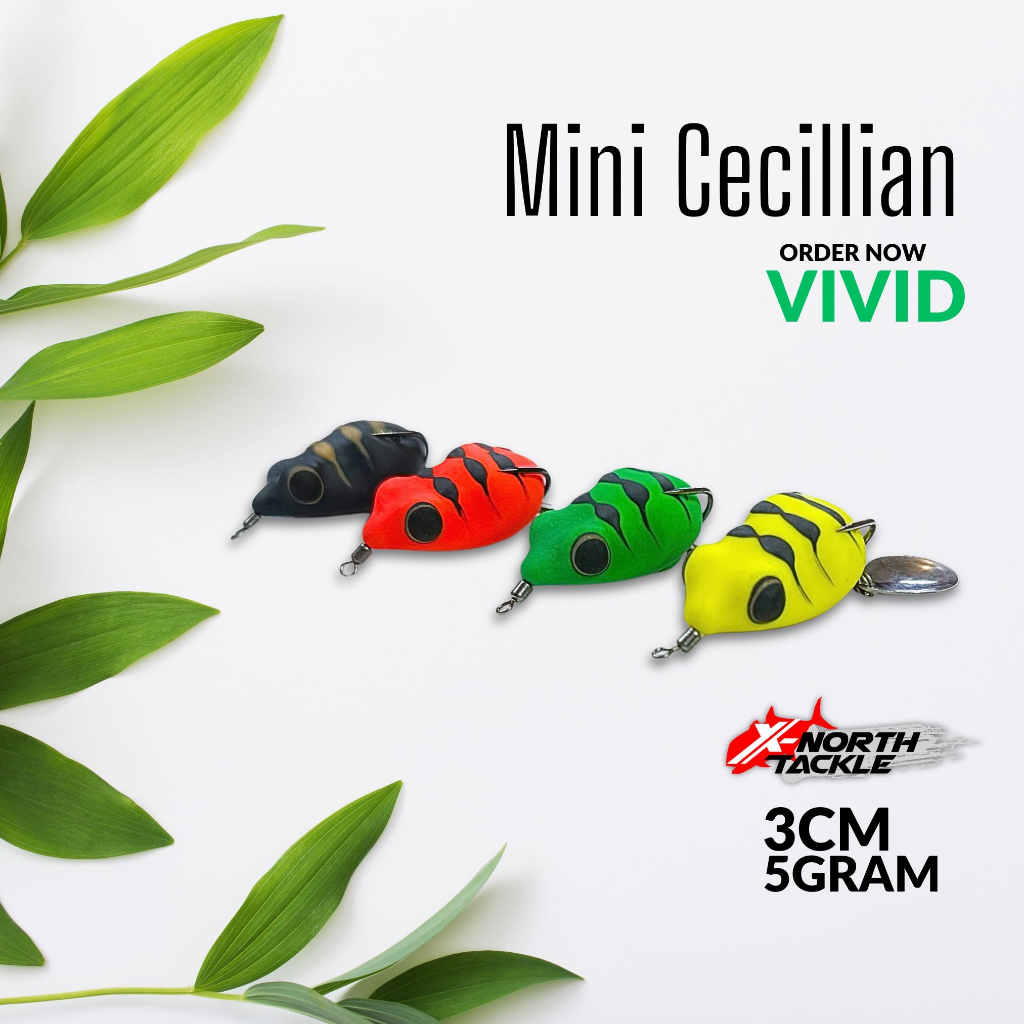 Jual UMPAN SOFT FROG VIVID LURE MINI CECILLIAN 3CM 5GRAM UMPAN PANCING ...
