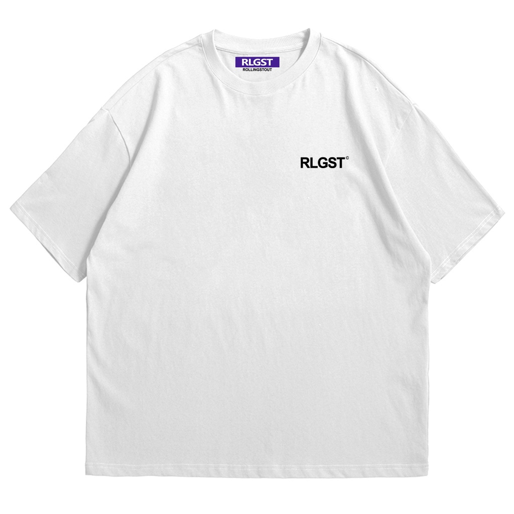 Jual Rollingstout T Shirt Oversize Basic Logo White Rlgst Shopee