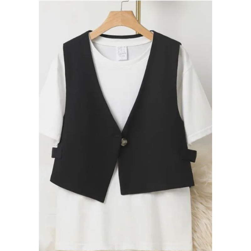 Jual vest/rompi/atasan wanita model korean kekinian | Shopee Indonesia