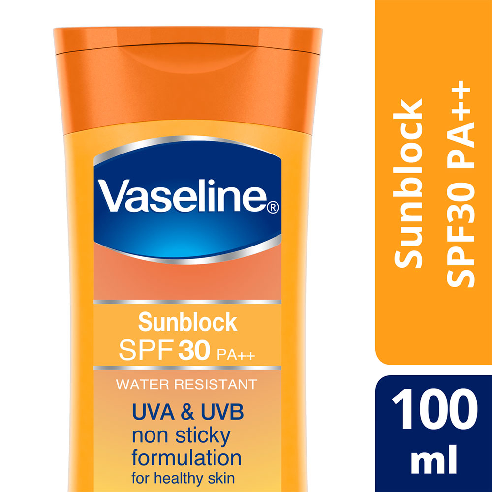 Jual Hand Body Vaseline Healthy Sun Block Spf 30 100ml ORIGINAL Body ...