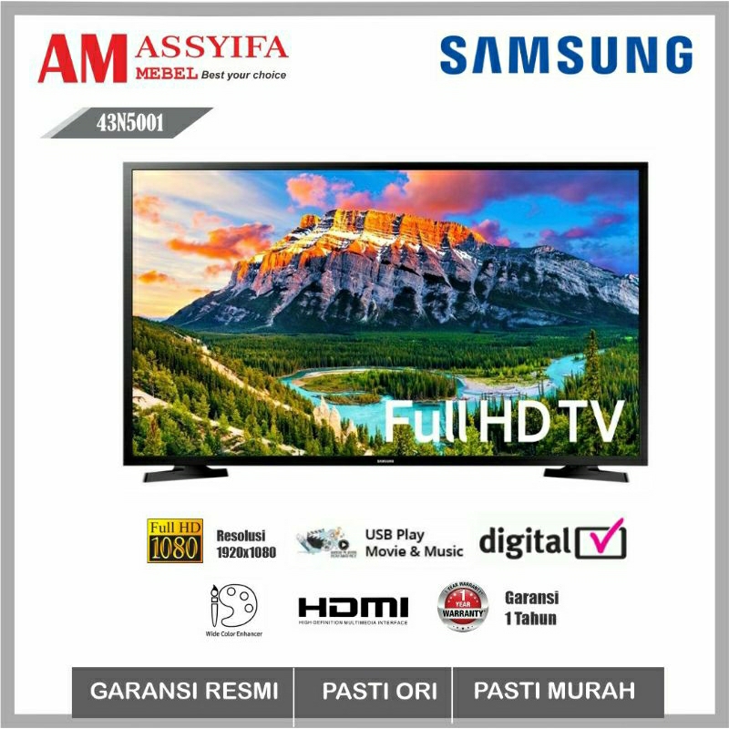Jual LED SAMSUNG DIGITAL SERIES 43 INCH 43N5001 FULL HD HDMI USB MOVIE | Shopee Indonesia