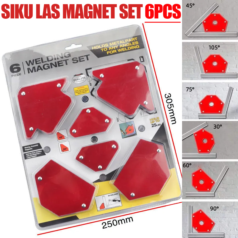 Jual 6pcs siku magnet mini set untuk las / Arrow Magnetic Welding ...