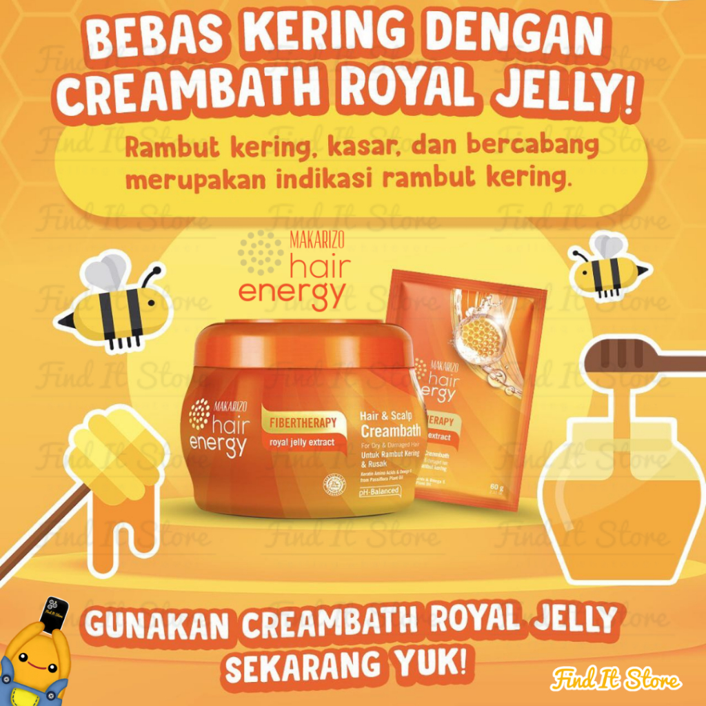Jual Makarizo Hair Energy Hair & Scalp Creambath Fibertherapy 500gr ...