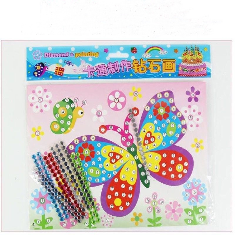 Jual Stiker Manik Bulat Diamond Painting Mainan Anak DIY Tempel Payet ...