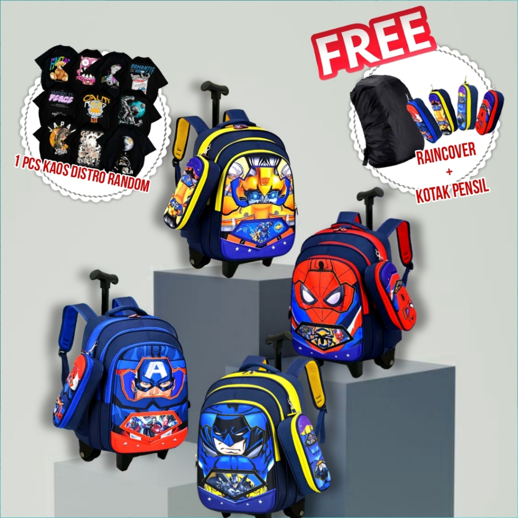 Jual Tas Ransel Troli / Trolley - Tas Troli Sekolah anak sd import ...