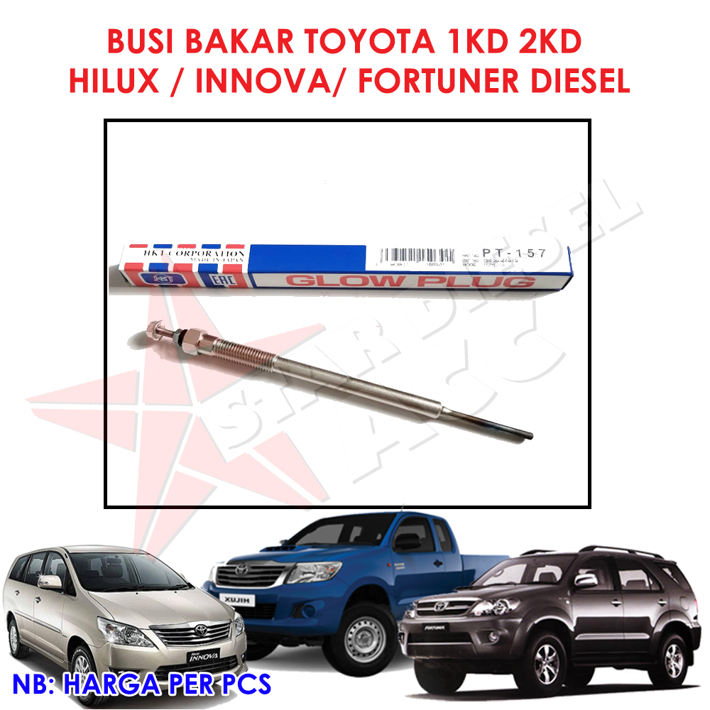 Jual BUSI PEMANAS TOYOTA 1KD 2KD DIESEL HILUX FORTUNER INNOVA DIESEL ...