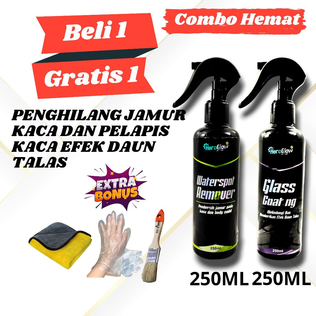 Jual BUY 1 GET 1 Pembersih Jamur Kaca Mobil Waterspot Remover Dan Glass ...