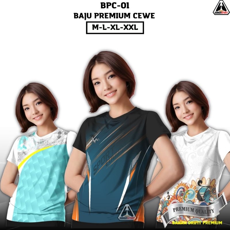 Jual BLC 01 Baju Badminton Cewe Dewasa Kaos Bulutangkis Wanita Jersey Badminton Women Print ...