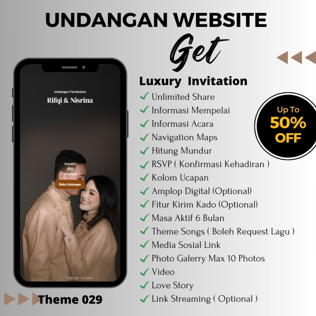 Jual Undangan Website Digital Pernikahan Aesthetic Luxury Fitur Lengkap ...