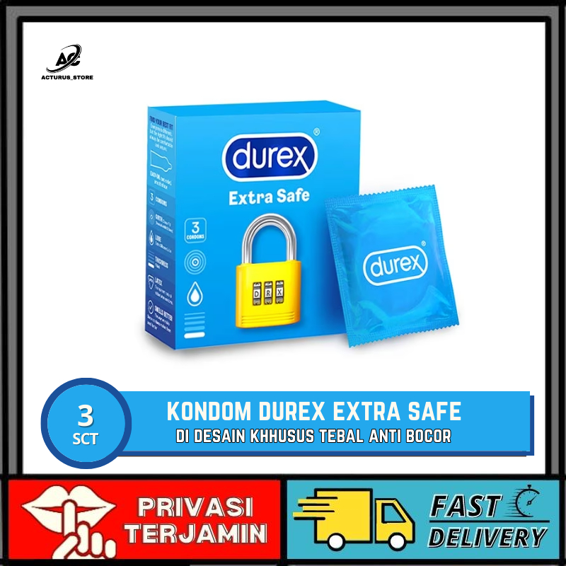 Jual Kondom Durex Extra Safe Isi 3 Sachet Condom Tebal Anti Bocor | Shopee Indonesia