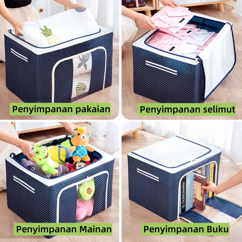 Jual Kotak penyimpanan oxford storage box Pakaian organizer Jumbo ...
