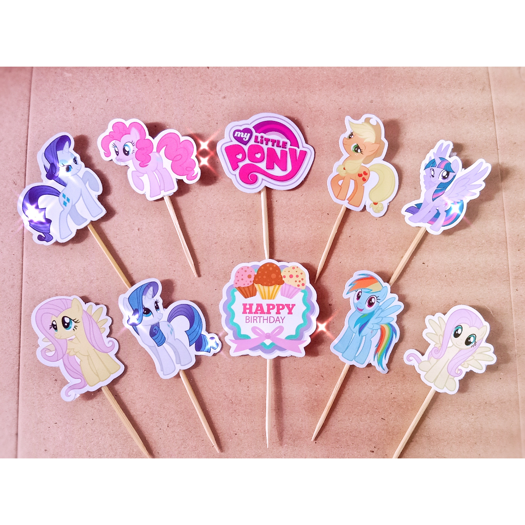Jual Topper / Hiasan Kue Tema Kuda Pony Bisa Custom Nama [Isi 10 ...