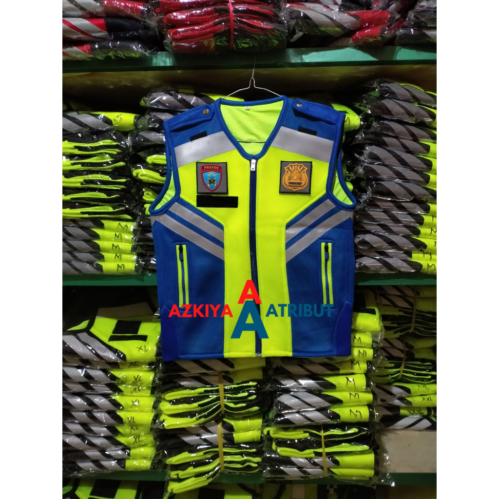 Jual Rompi Provos Bahan Double Mess Warna Iga Biru Stabilo | Rompi ...