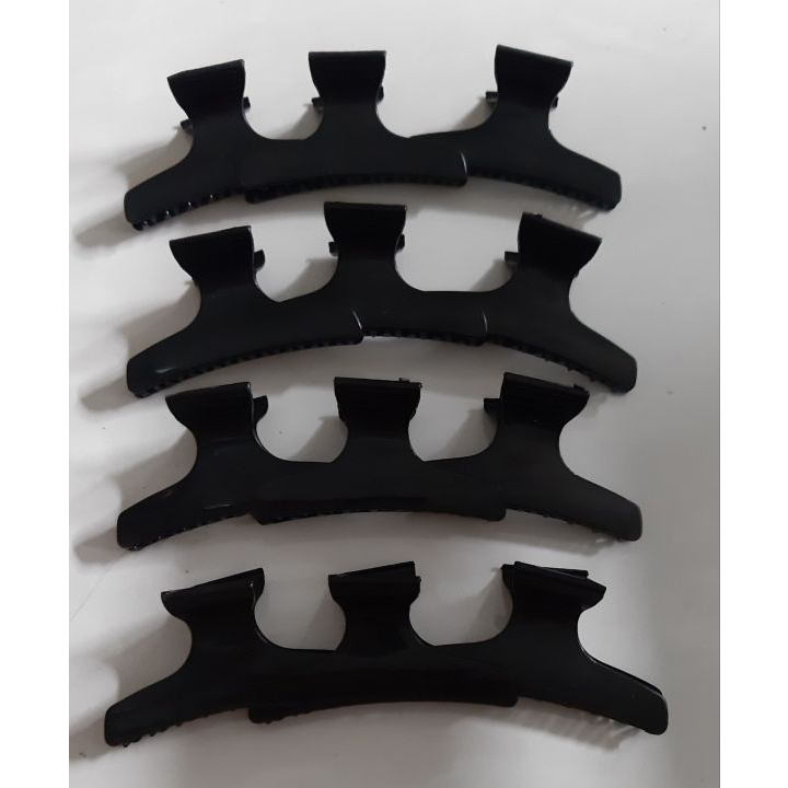 Jual Jepit Parting Rambut isi 12 (BLACK SEMUA) | Shopee Indonesia
