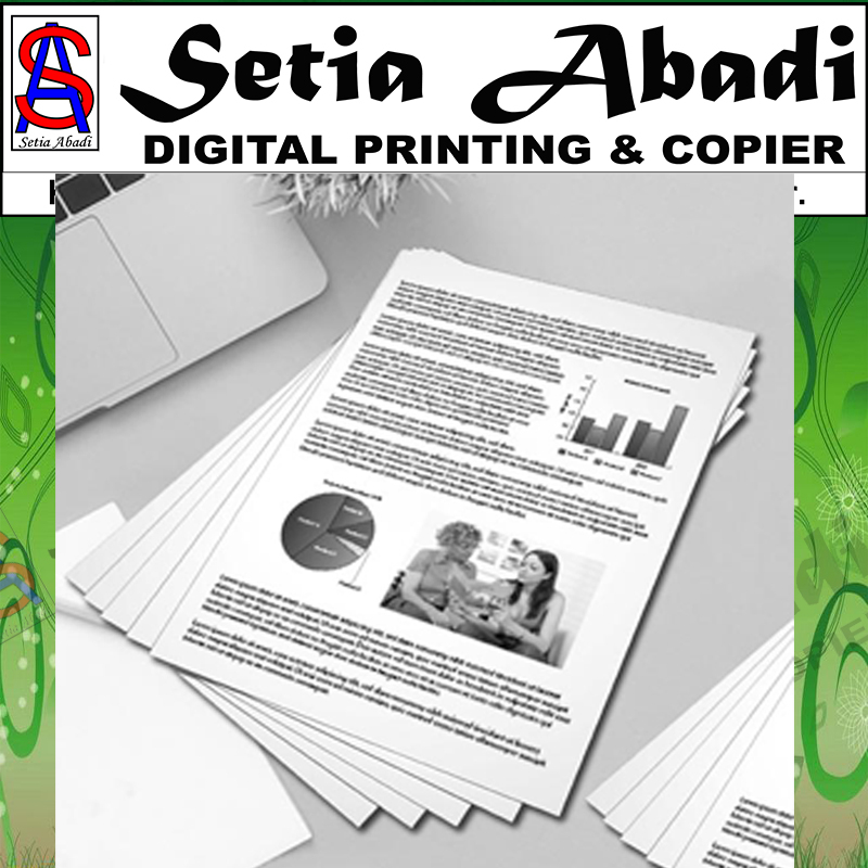 Jual Print A4 dan A5 Kertas 100gsm Warna dan Hitam Putih Tinta Anti ...