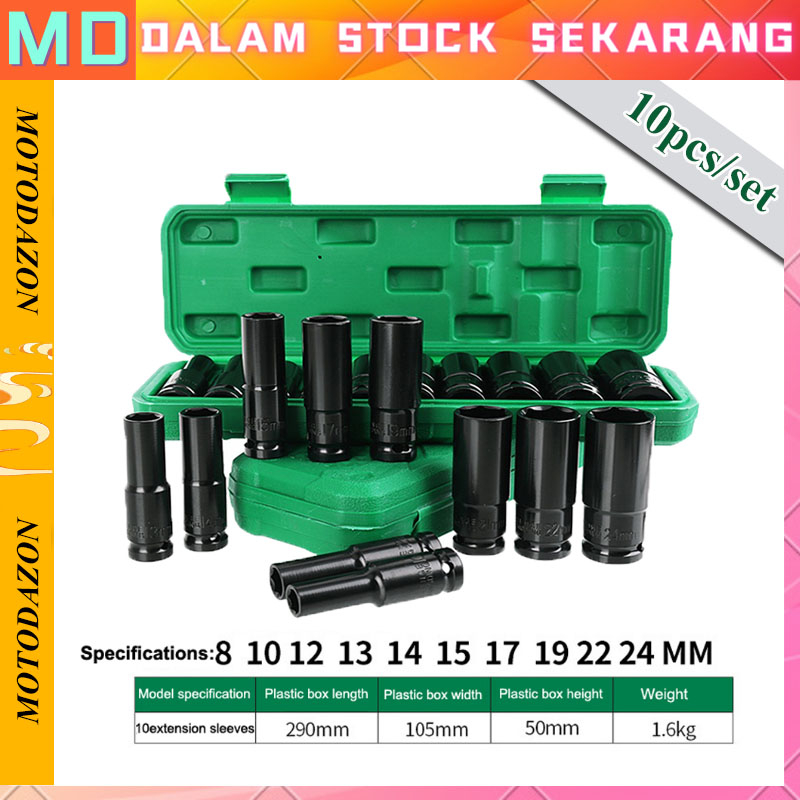 Jual 【Stok Tersedia】 8-24MM Kunci Sok Set Mata Kunci Impact Impact Socket Set Mpact Tekiro ...