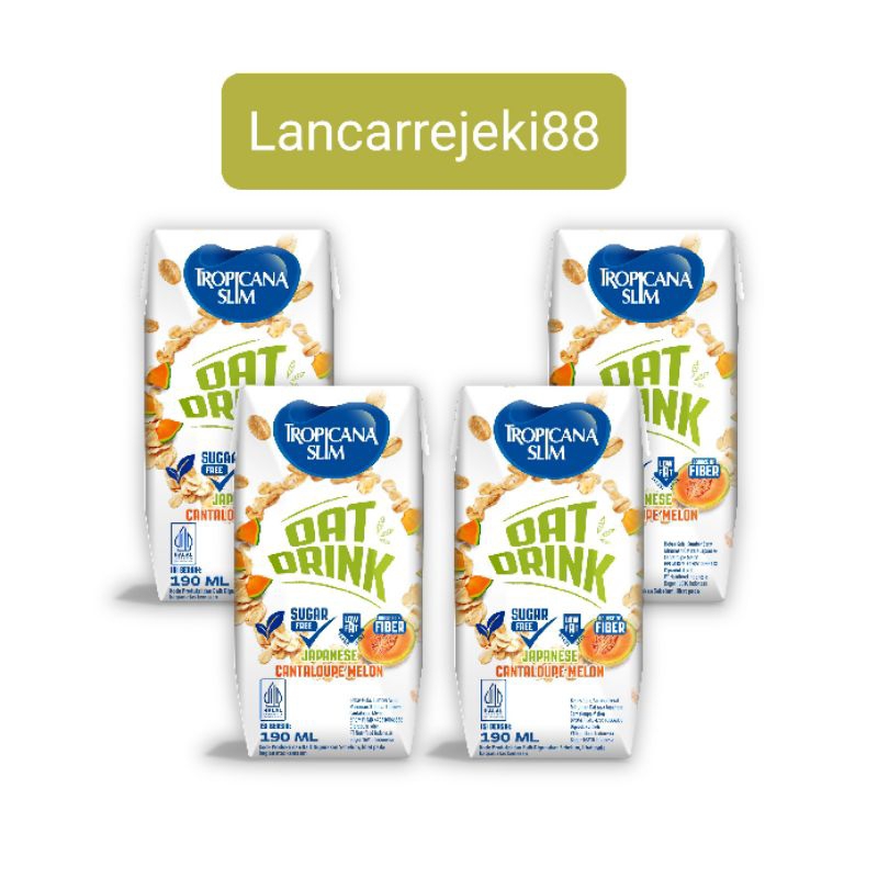 Jual Tropicana Slim Oat Drink Japanese Cantaloupe Melon 190 ml x 4 (RTD) | Shopee Indonesia