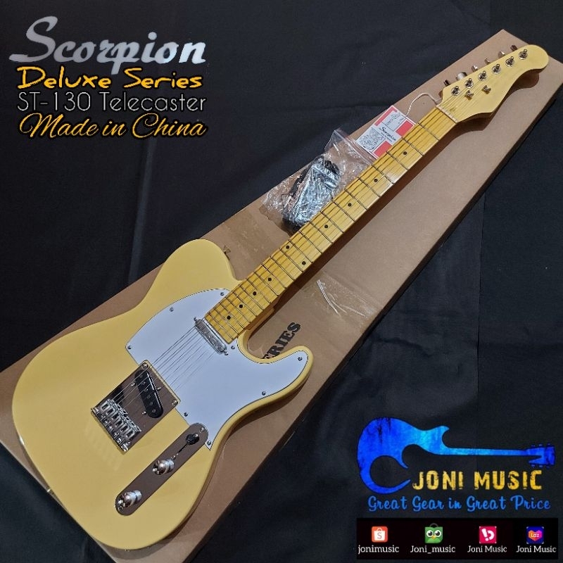 Jual Gitar Scorpion Telecaster Deluxe Series ST-130 ST130 Original | Shopee Indonesia