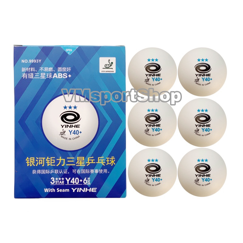 Jual Yinhe Y40+ Plastic Ball 3 Star - Bola Pingpong Plastik Bintang 40+ | Shopee Indonesia
