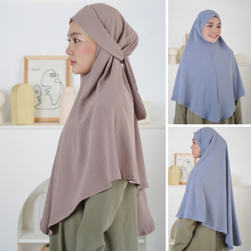 Jual BERGO CRINKLE SIZE M DAN L / FRENCH KHIMAR CRINKLE/ BERGO HAMIDAH ...